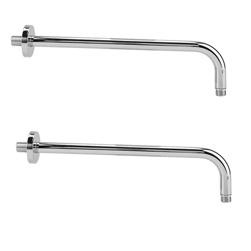2X Shower Arm Wall-Mounted Extension Rod Stainless Steel Shower ...