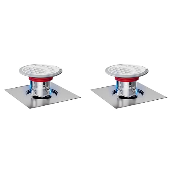 2X Shower Floor Drain Backflow Preventer-One Way Valve, Sewer Anti-Odor ...