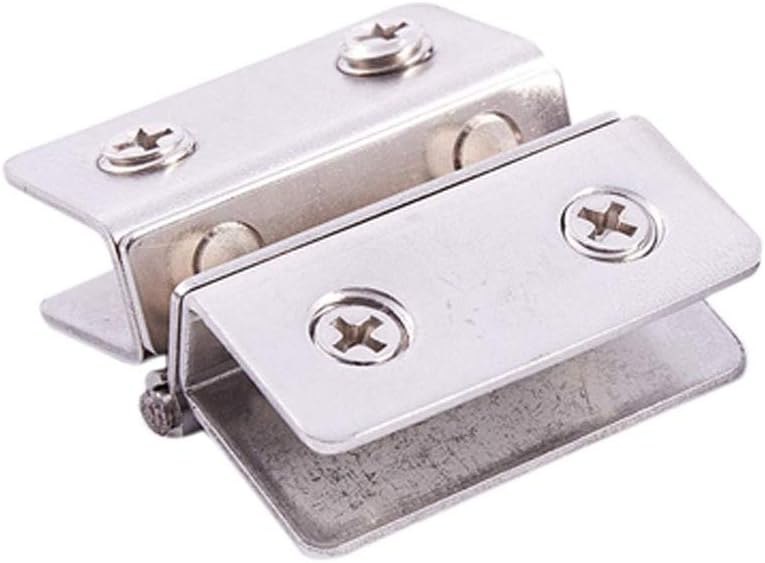 2X Shower Glass Door Adjustable Double Clamp Hinge Silver Door Hinge ...