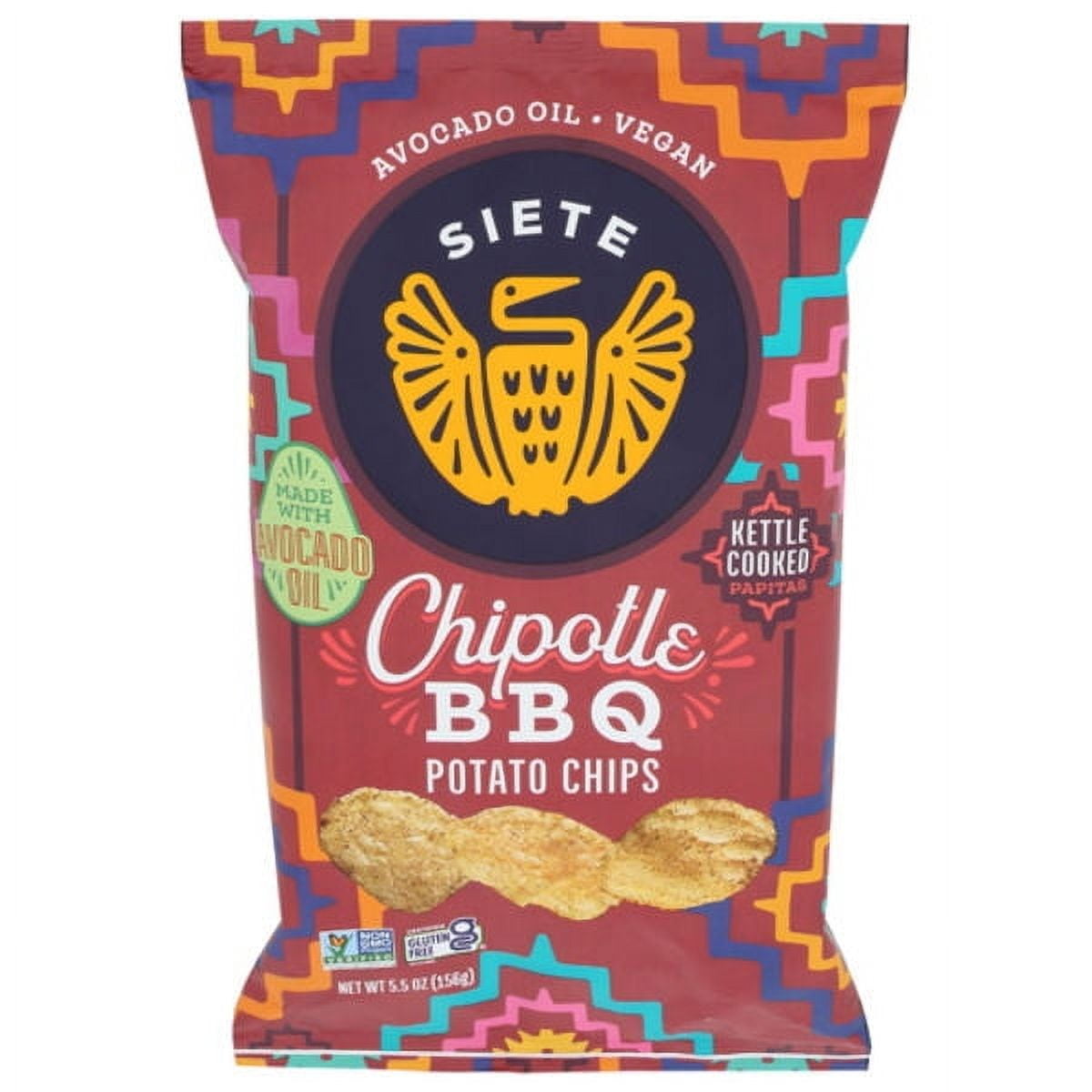 2X - Siete Chipotle BBQ Kettle Cooked Potato Chips 5.5 oz Package May Vary - Walmart.com