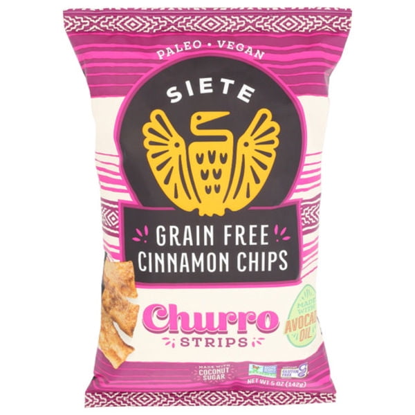 2X - Siete Grain Free Churro Strips Cinnamon Chips 5 oz Package May ...
