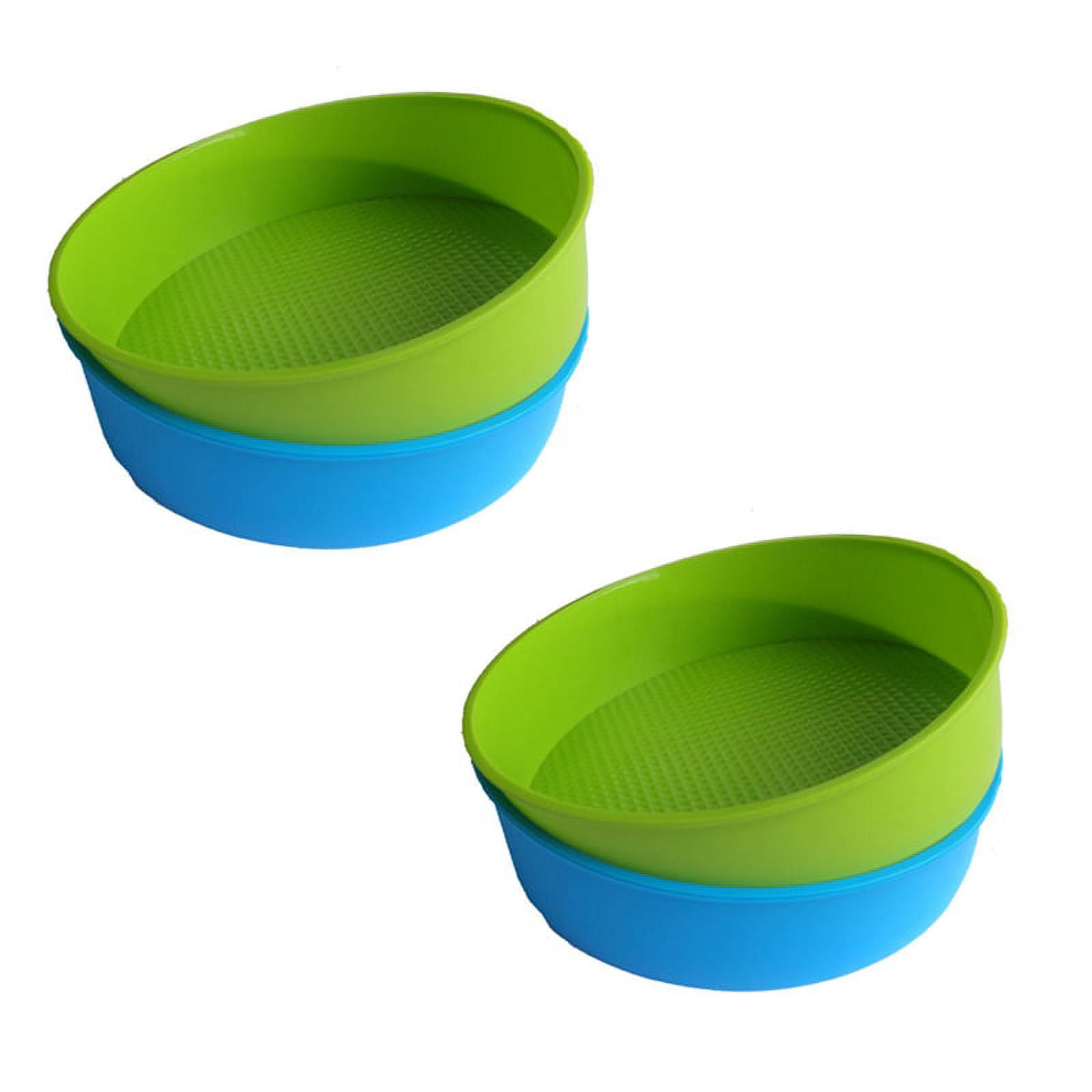 2X Silicone Mould Bakeware 26cm/10Inch Round Cake Form Baking Pan Blue ...