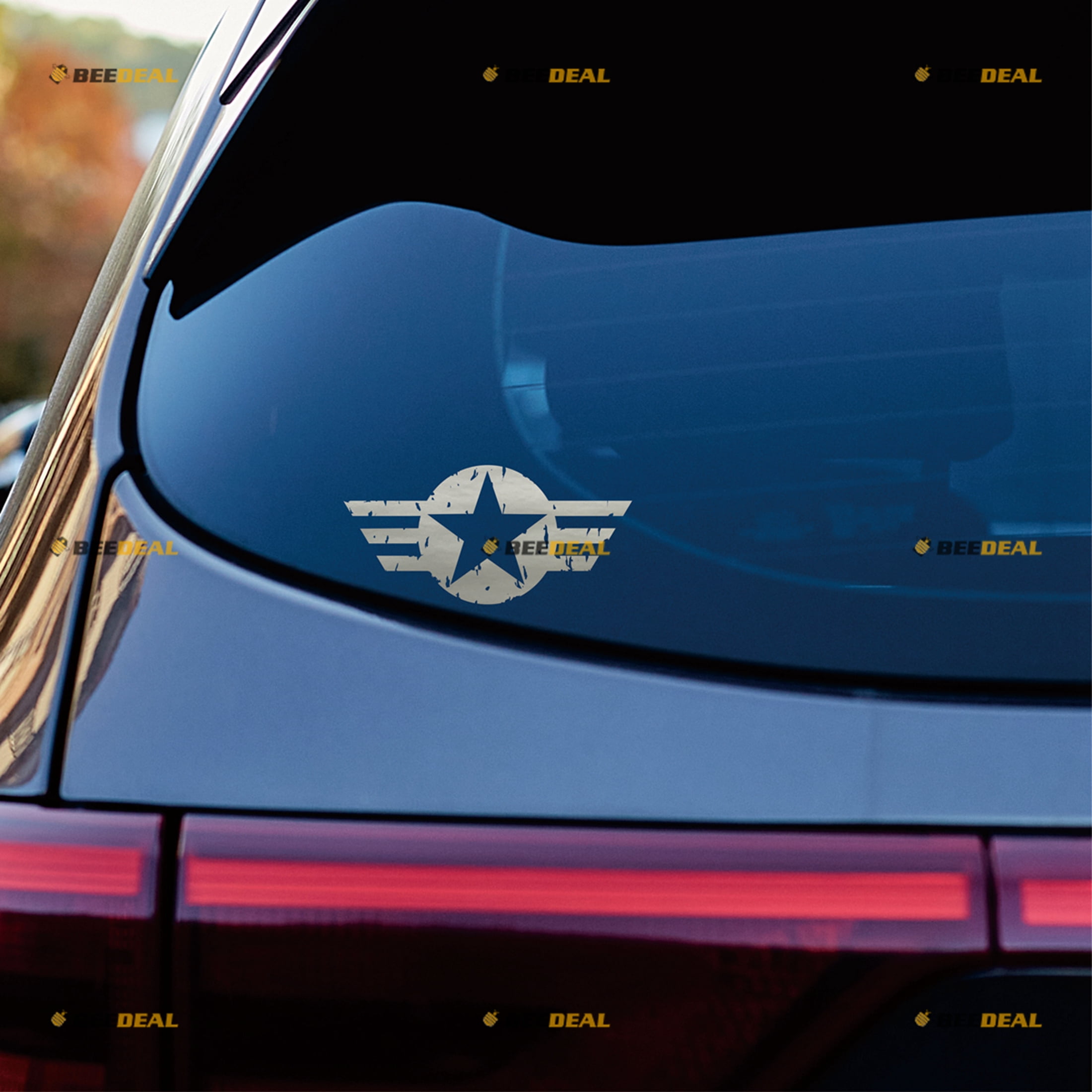 2X Silver 6" Air Force Star WW2 Decal Sticker Car Vinyl fit for Jeep ...