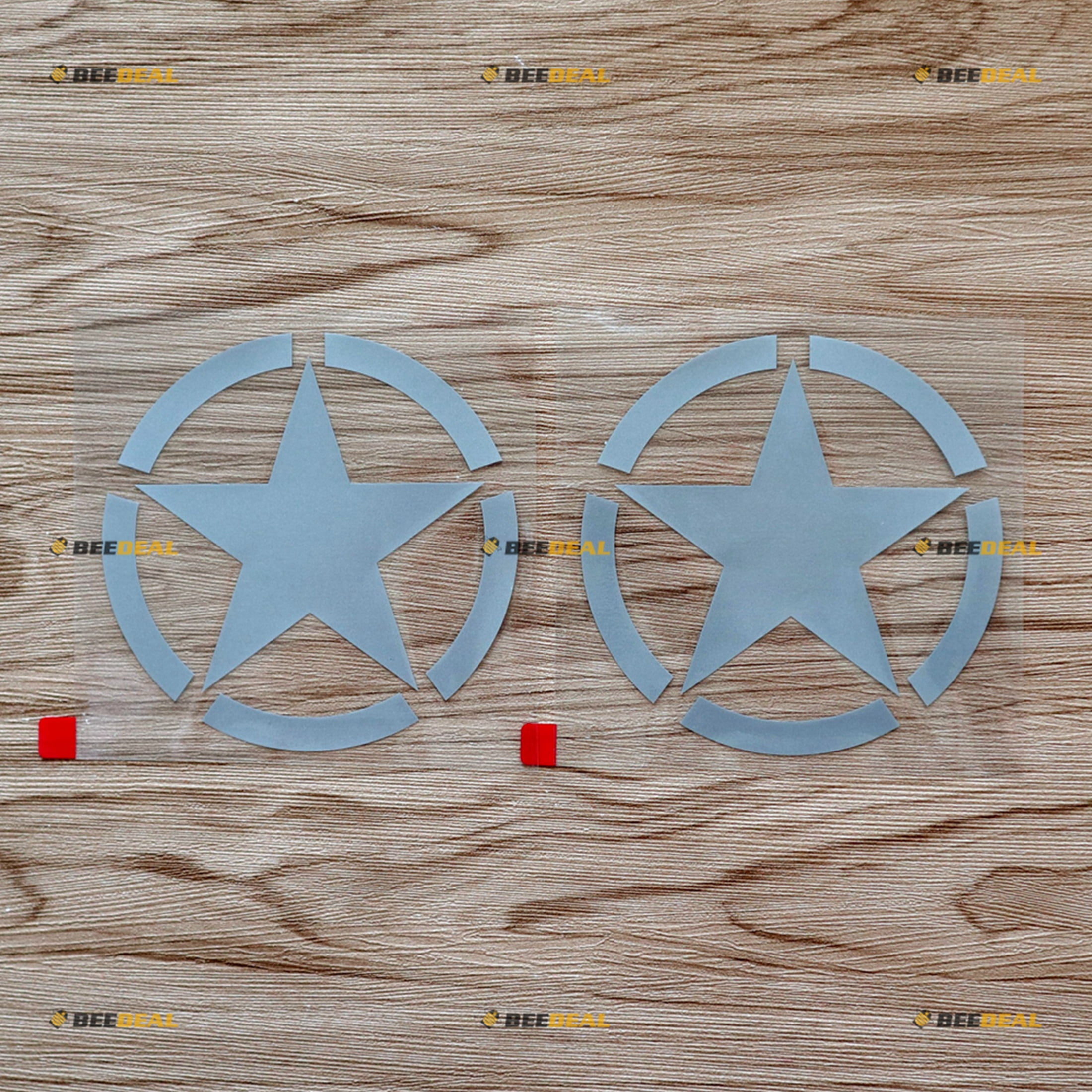 2X Silver 6" Army Star WW2 Decal Sticker Car Vinyl fit for Jeep Toyota ...