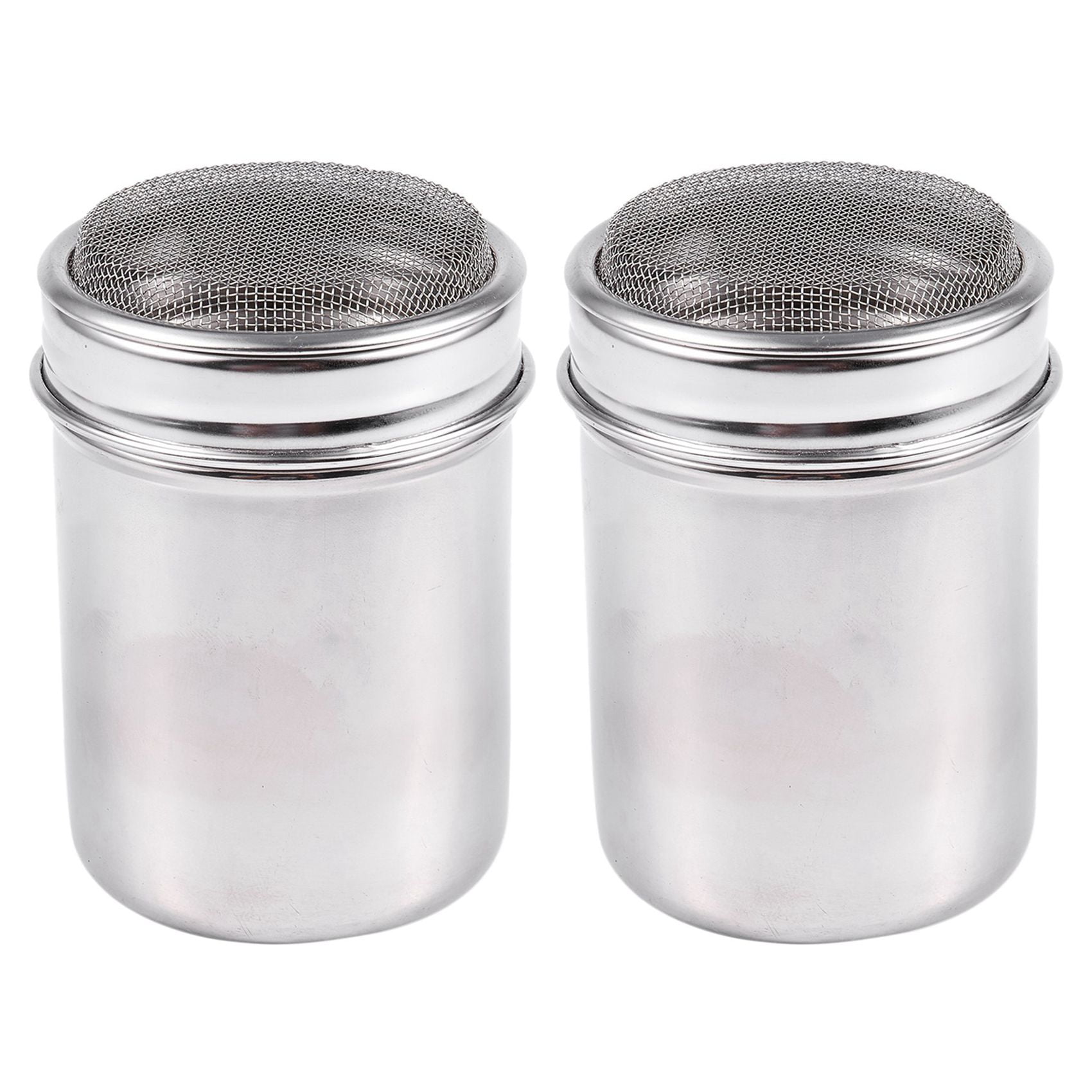 2X Silver Stainless Steel Mesh Tube Type Dusters Dusting Salt Shaker ...