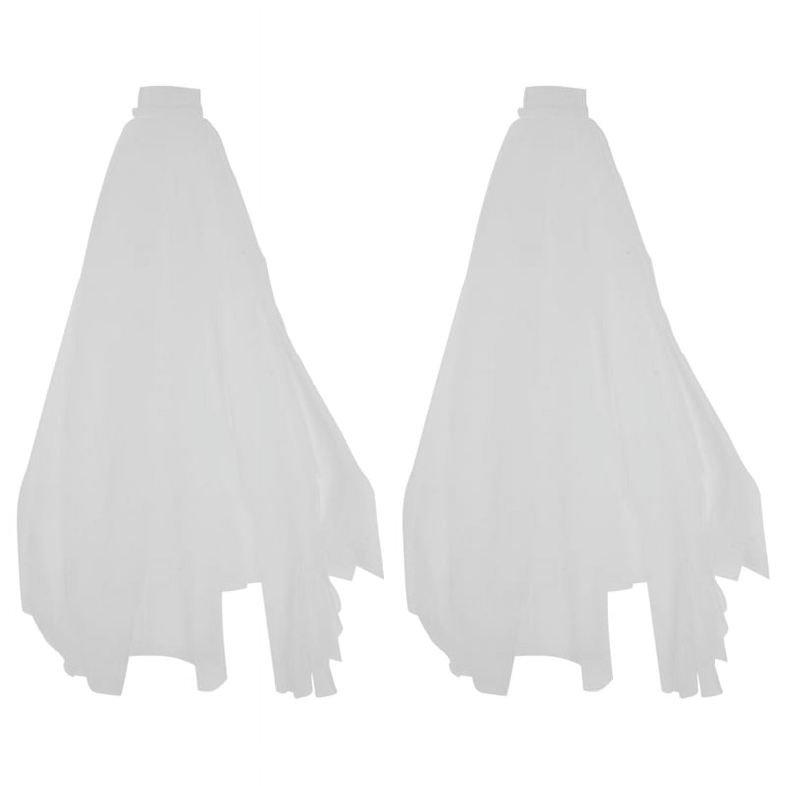2X Simple Short Tulle Wedding Veils White Bridal Veil for Bride for ...