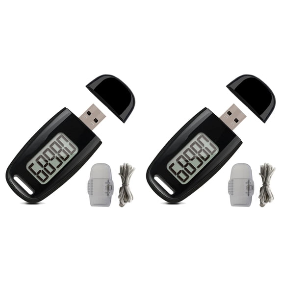 2X Simple Step Counter,Walking 3D Pedometer with Rechargeable Battery ...