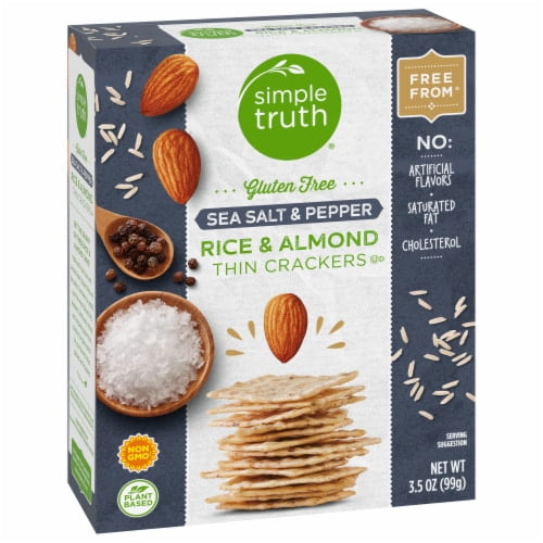 2X-Simple Truth Gluten Free Sea Salt & Pepper Almond Crackers - 3.5 oz ...
