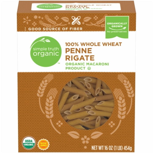 2X-Simple Truth Organic 100% Whole Wheat Penne Rigate Pasta - 16 oz ...