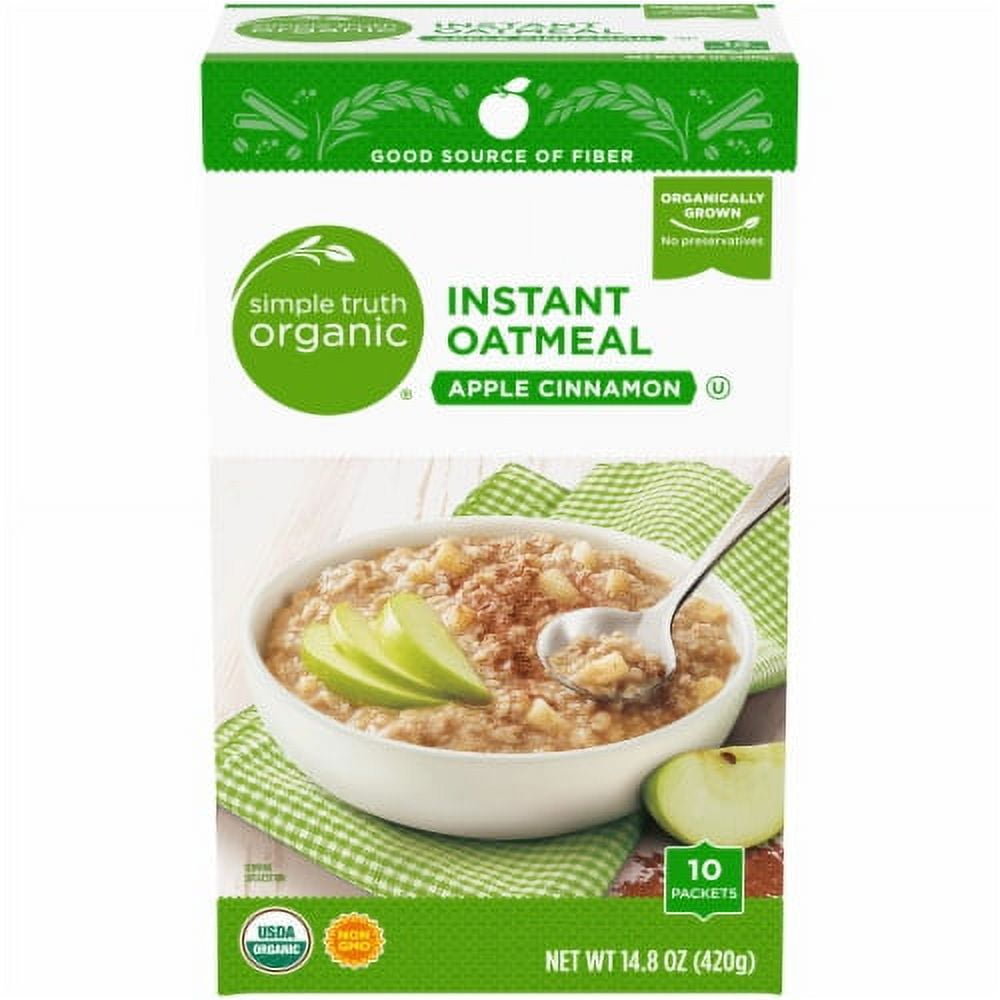 2X-Simple Truth Organic Apple Cinnamon Instant Oatmeal Packets - 14.8 ...