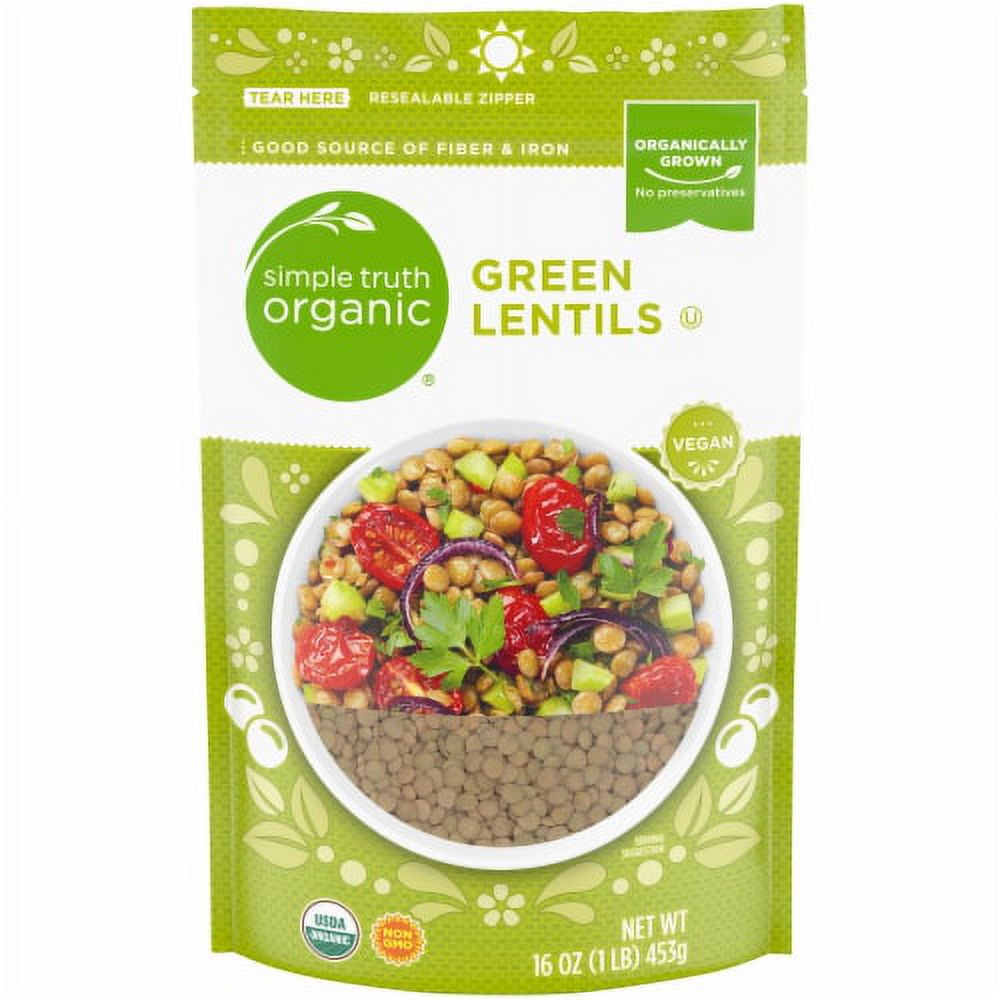2X-Simple Truth Organic Dry Green Lentils - 16 oz - Walmart.com