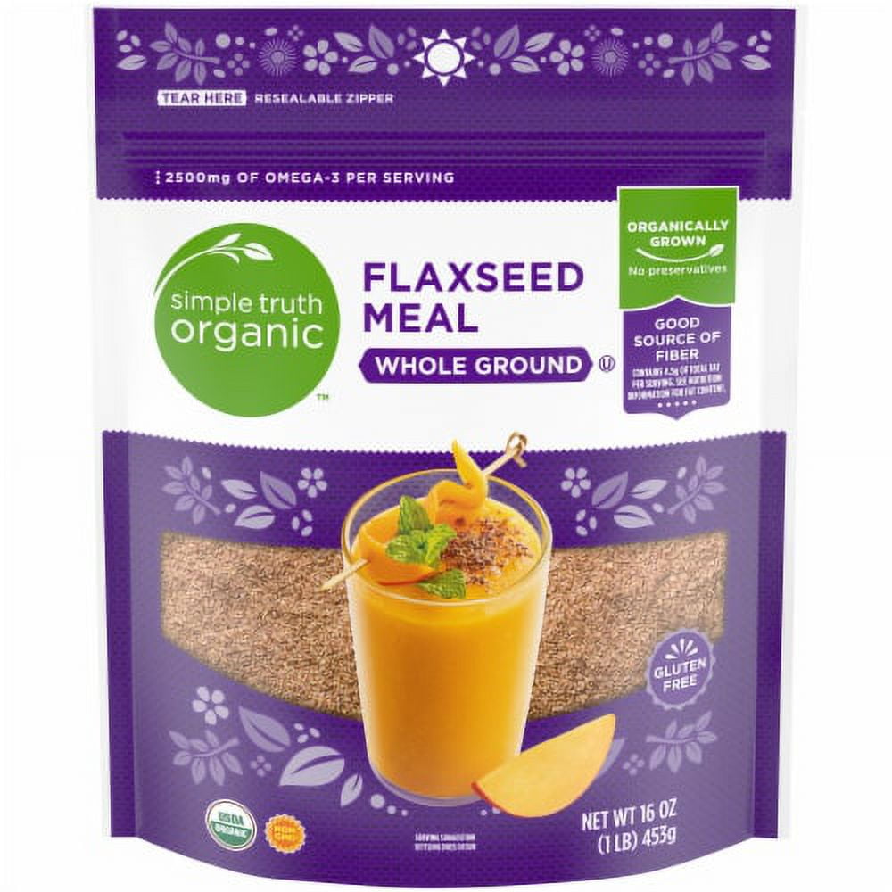 2X - Simple Truth Organic Whole Ground Flaxseed Meal - Walmart.com