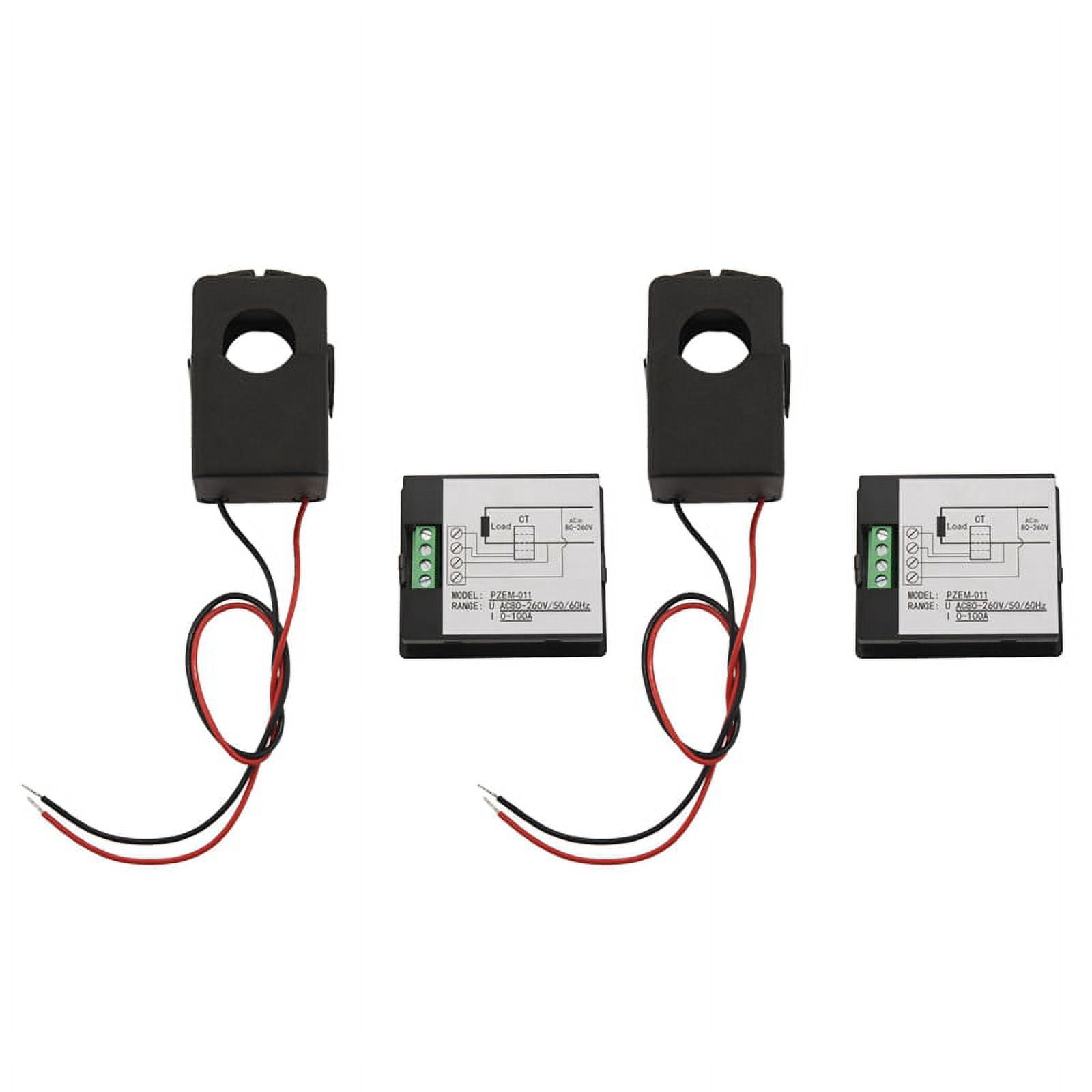 2X Single Phase Digital Electric Saver Power Meter Wattmeter 220V 100A ...