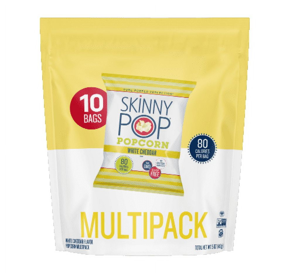 2X - SkinnyPop White Cheddar Popcorn Multipack 10 pk / .5 oz - Walmart.com
