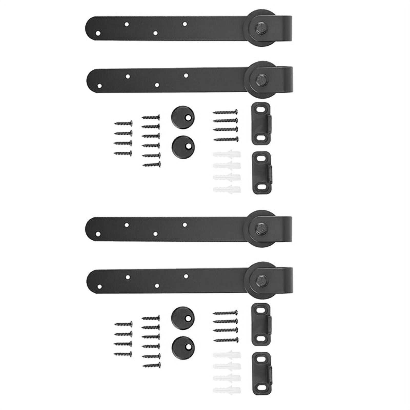 2X Sliding Barn Door Hardware Kits Top Mounted Hanging Rail Hanger ...