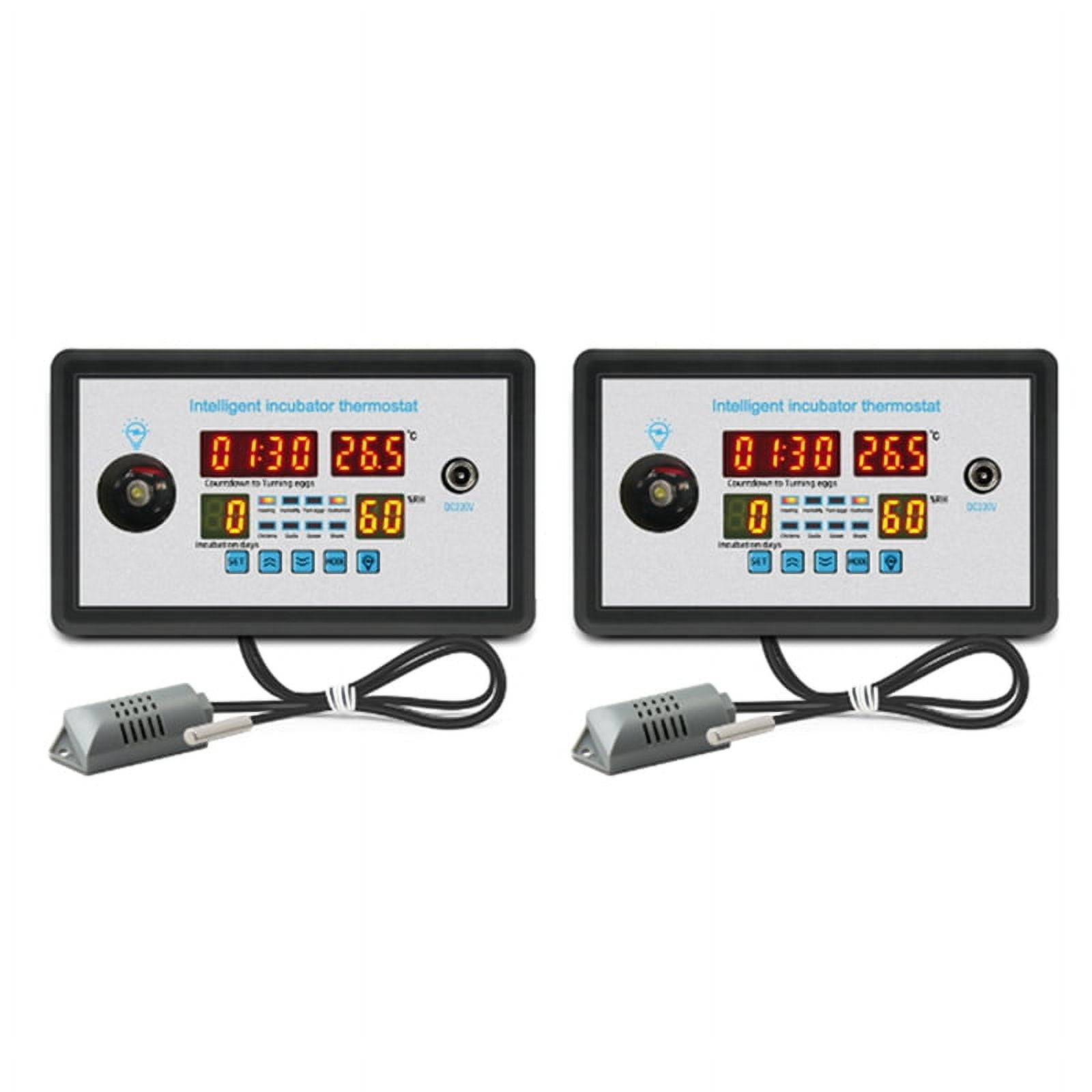 2X Smart Thermostat Digital ZFX-W9002 Thermostat Temperature Humidity Control Incubator 360 ...