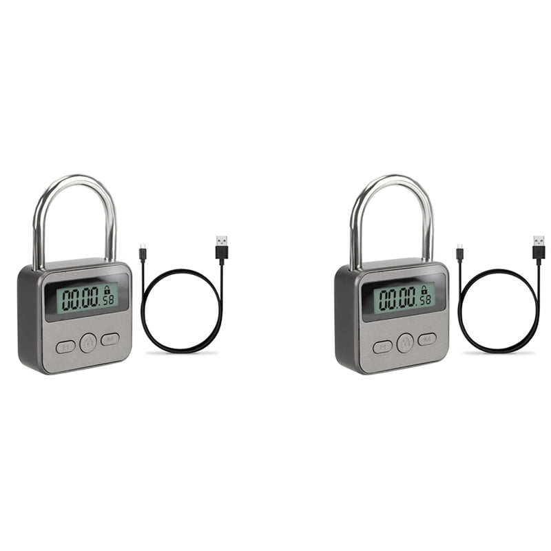 2X Smart Time Lock LCD Display Electronic Switch USB Rechargeable ...