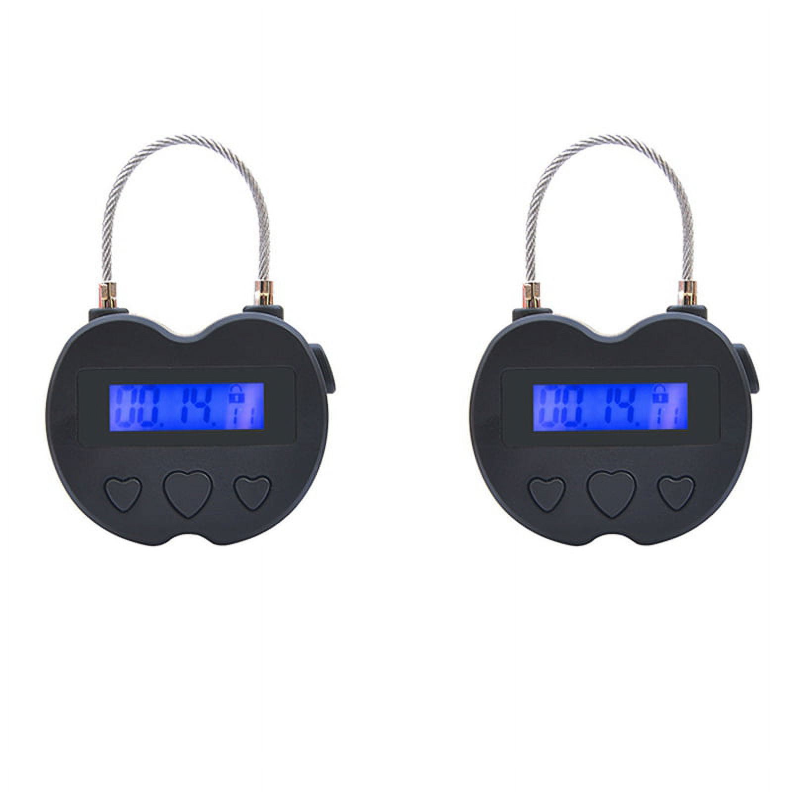 2X Smart Time Lock LCD Display Time Lock USB Rechargeable Temporary ...