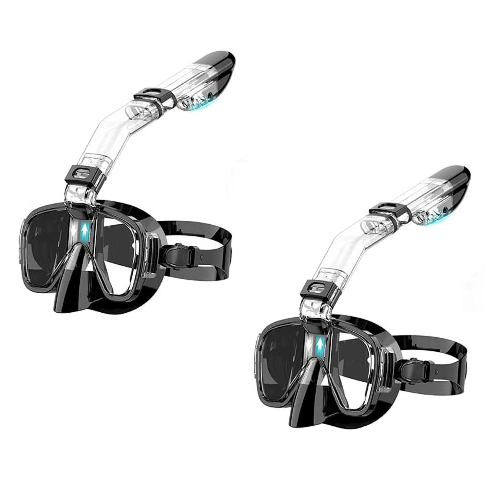 2X Snorkel Mask Foldable Diving Mask Set with Dry and Camera Mount ...