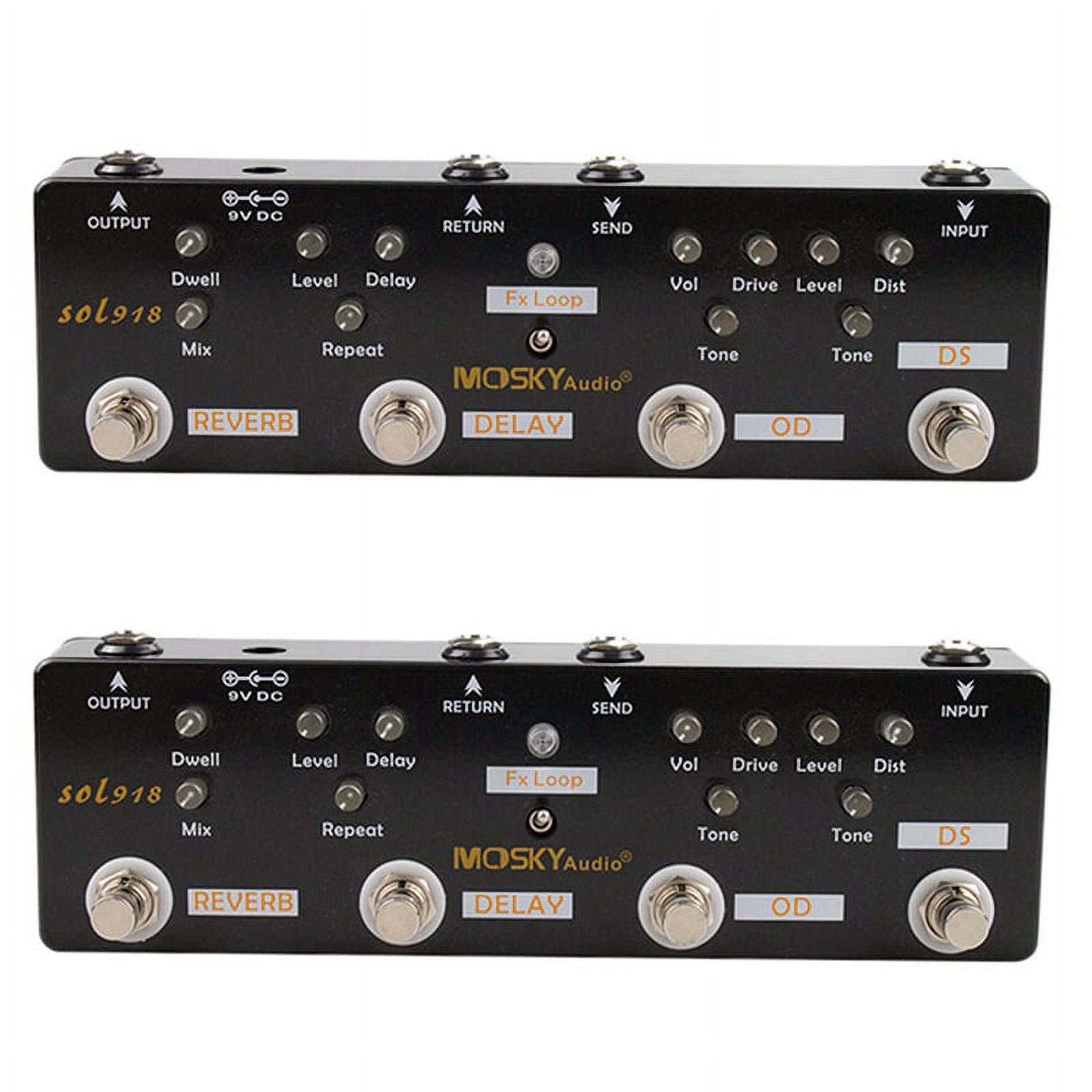 2X Sol918 5-In-1 Guitar Multi-Effect Pedal Distortion Delay Reverb ...
