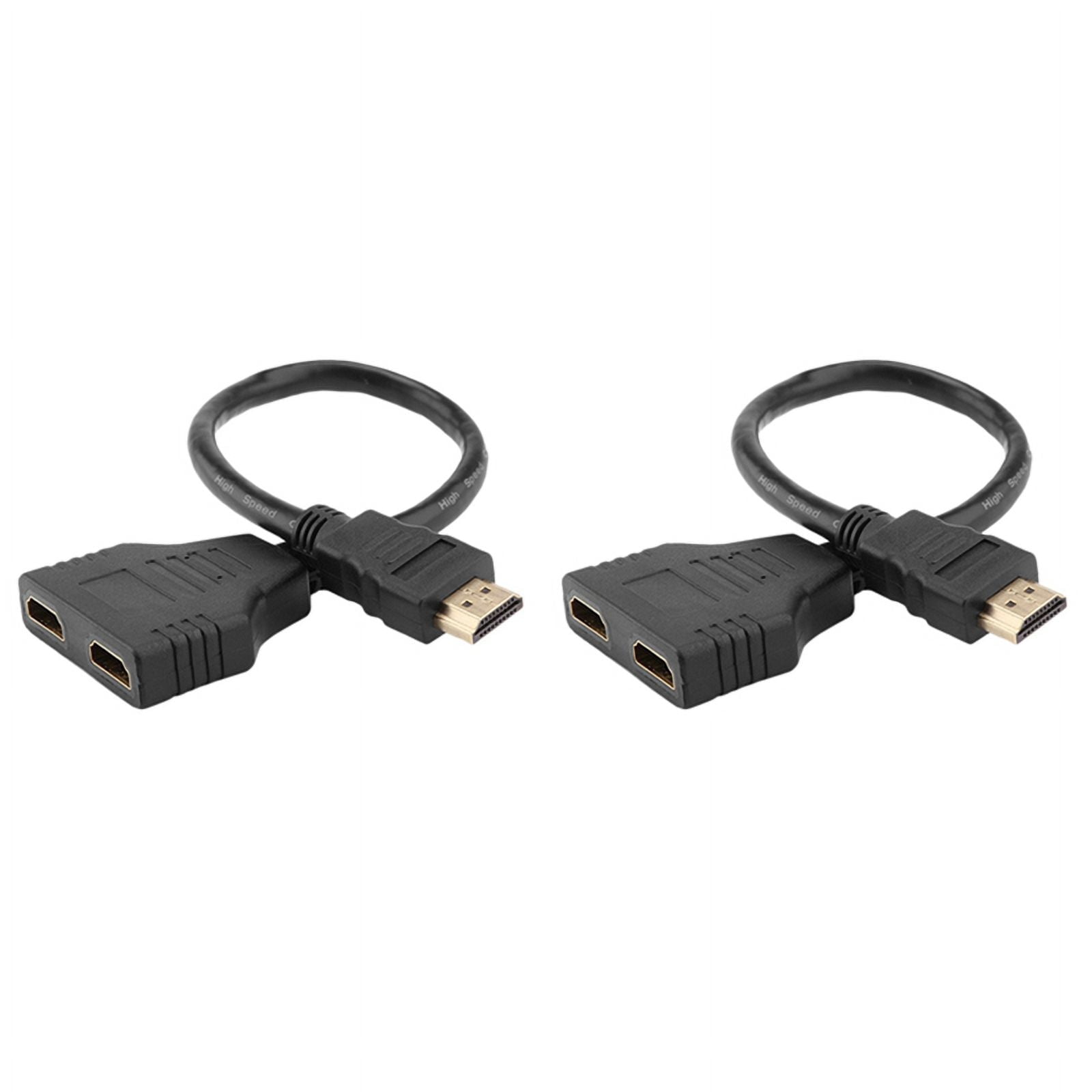 2X Splitter One in Two Male to Double Female Adapter Cable One for Two ...