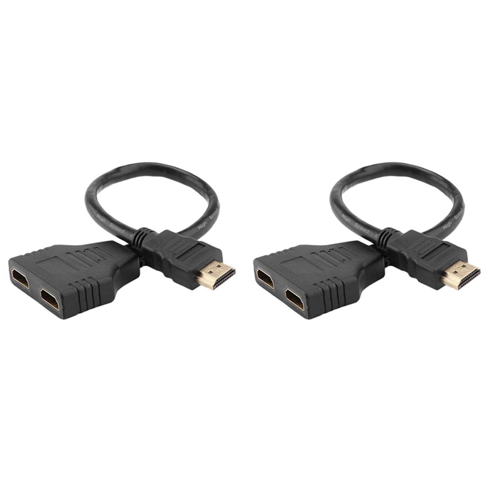 2X Splitter One in Two Male to Double Female Adapter Cable One for Two ...