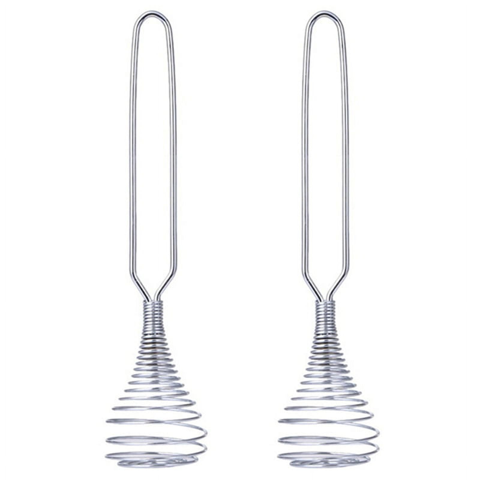 2X Spring Coil Wire Whisk Hand Mixer Blender Egg Beater Stainless Steel ...
