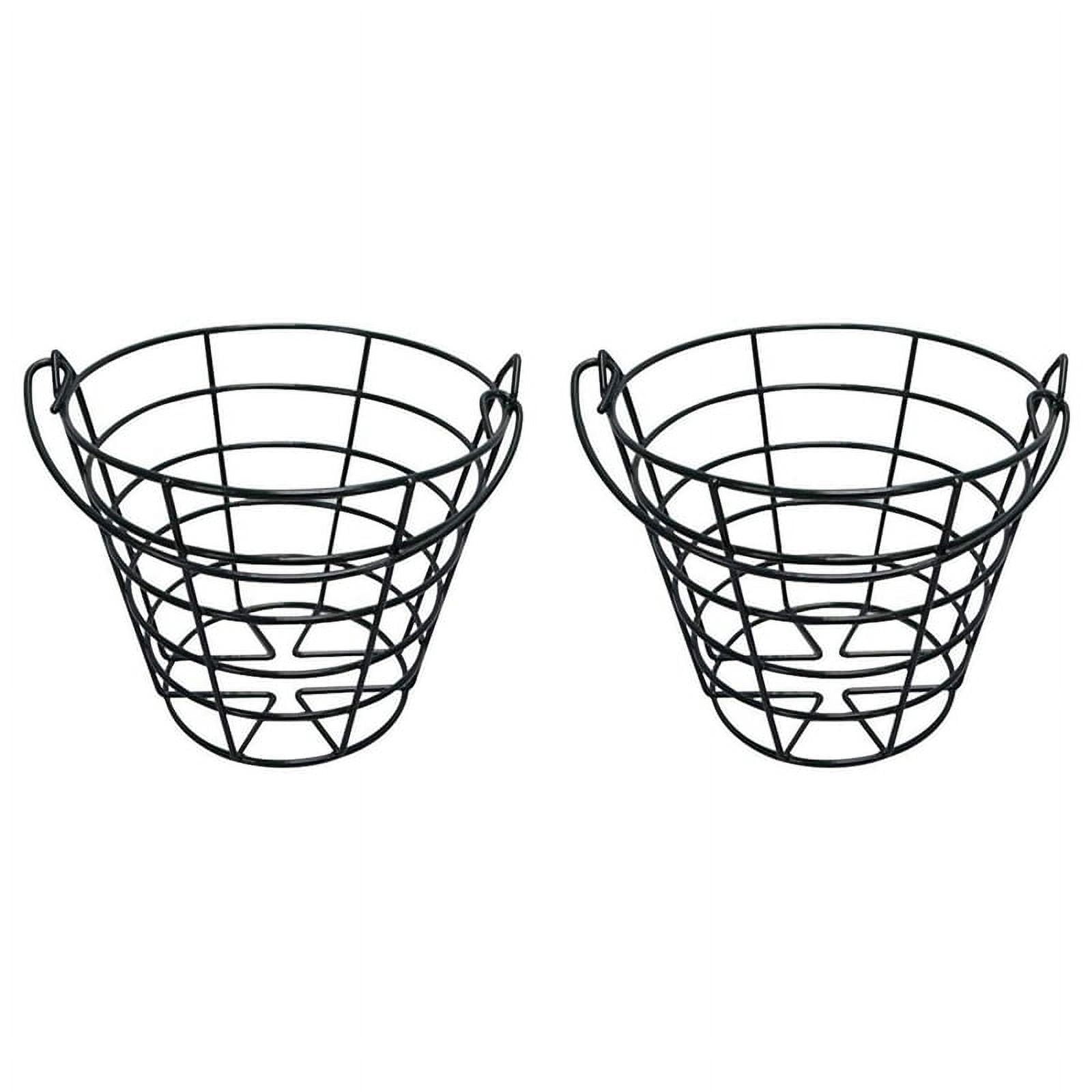 2X Stainless Metal Golf Basket Golf Range Basket Golf Ball Container ...