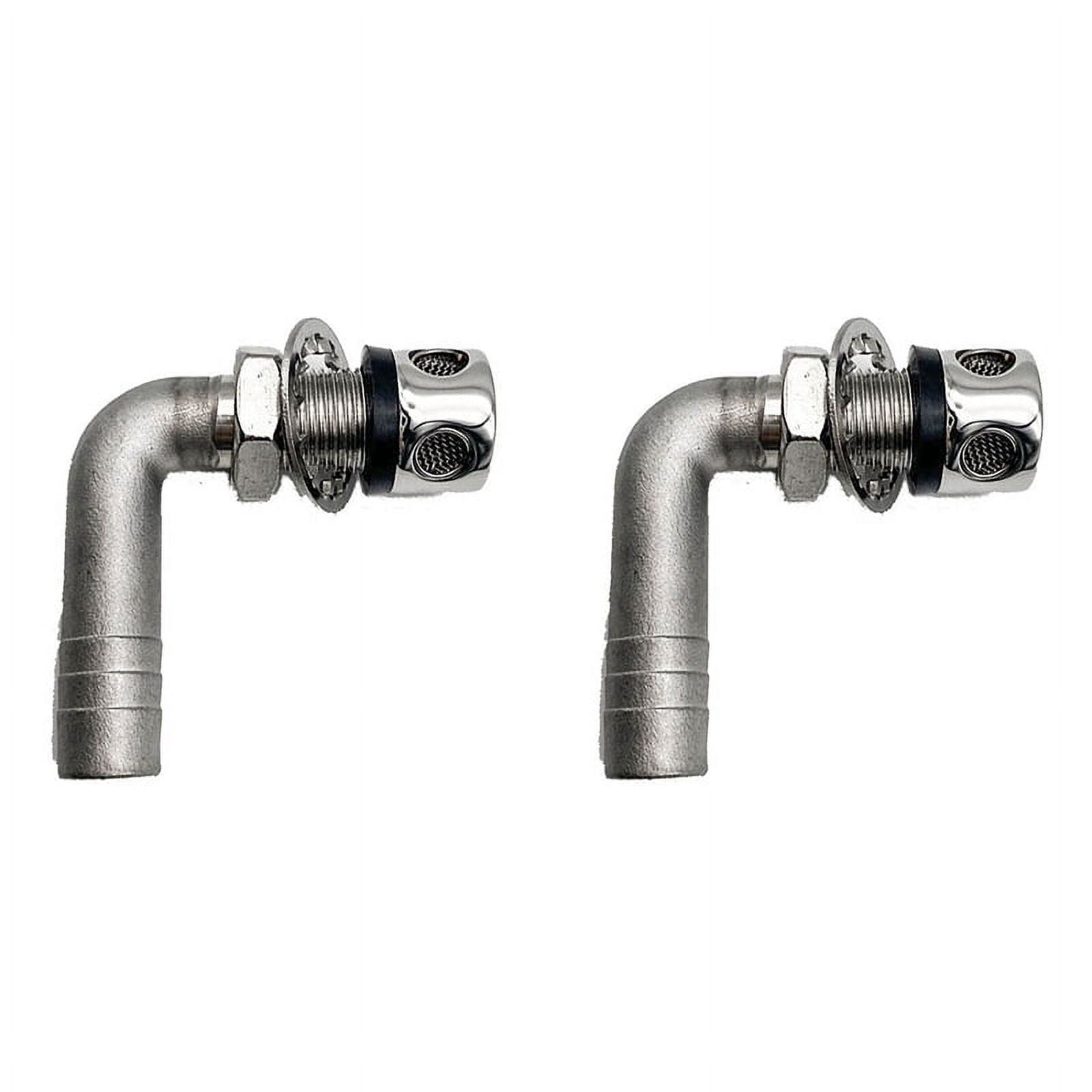 2X Stainless Steel 90° Bend Fuel Breather Vent 3/5Inch - Boat/ Truck ...