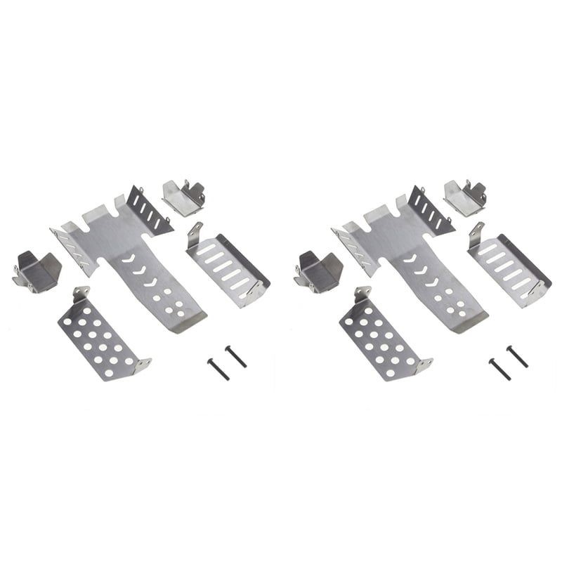 2X Stainless Steel Chassis Armor Axle Protector Skid Plate for Vanquish ...