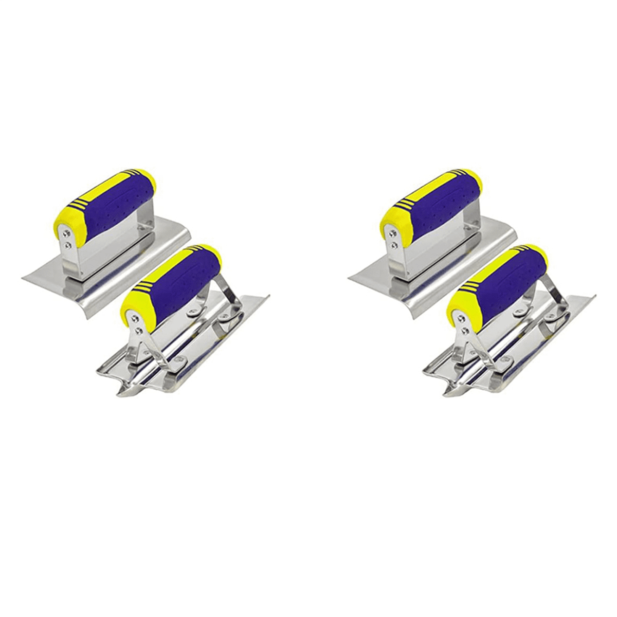 2X Stainless Steel Concrete Hand Edger and Groover Tools Set Plaster ...