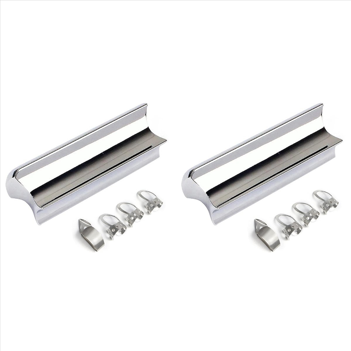 2X Stainless Steel Guitar Slide Tone Bar for Dobro, Lap Guitar,Hawaiian ...