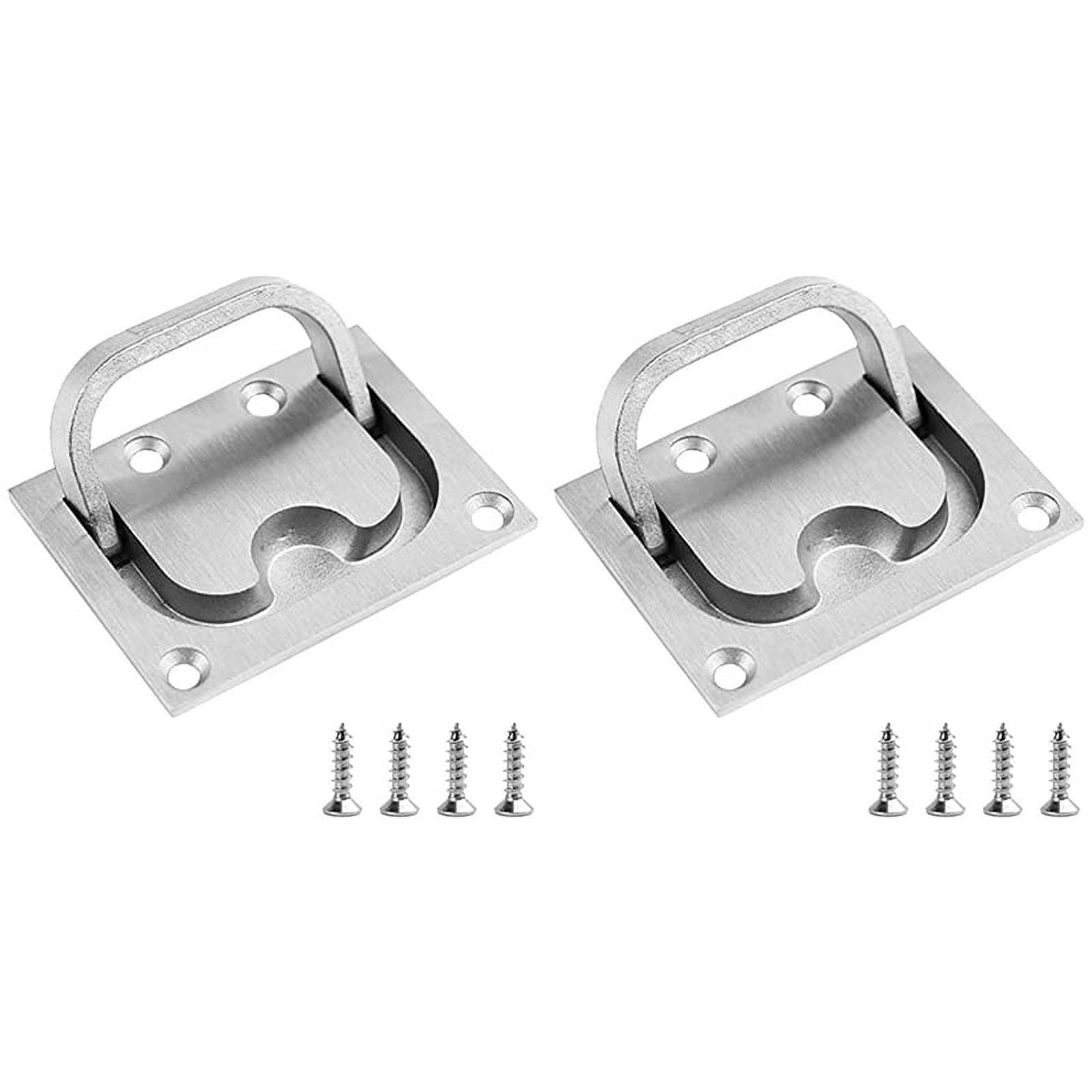 2X Stainless Steel Hatch Latch Solid Boat Handles for Deck Ring Pulls ...
