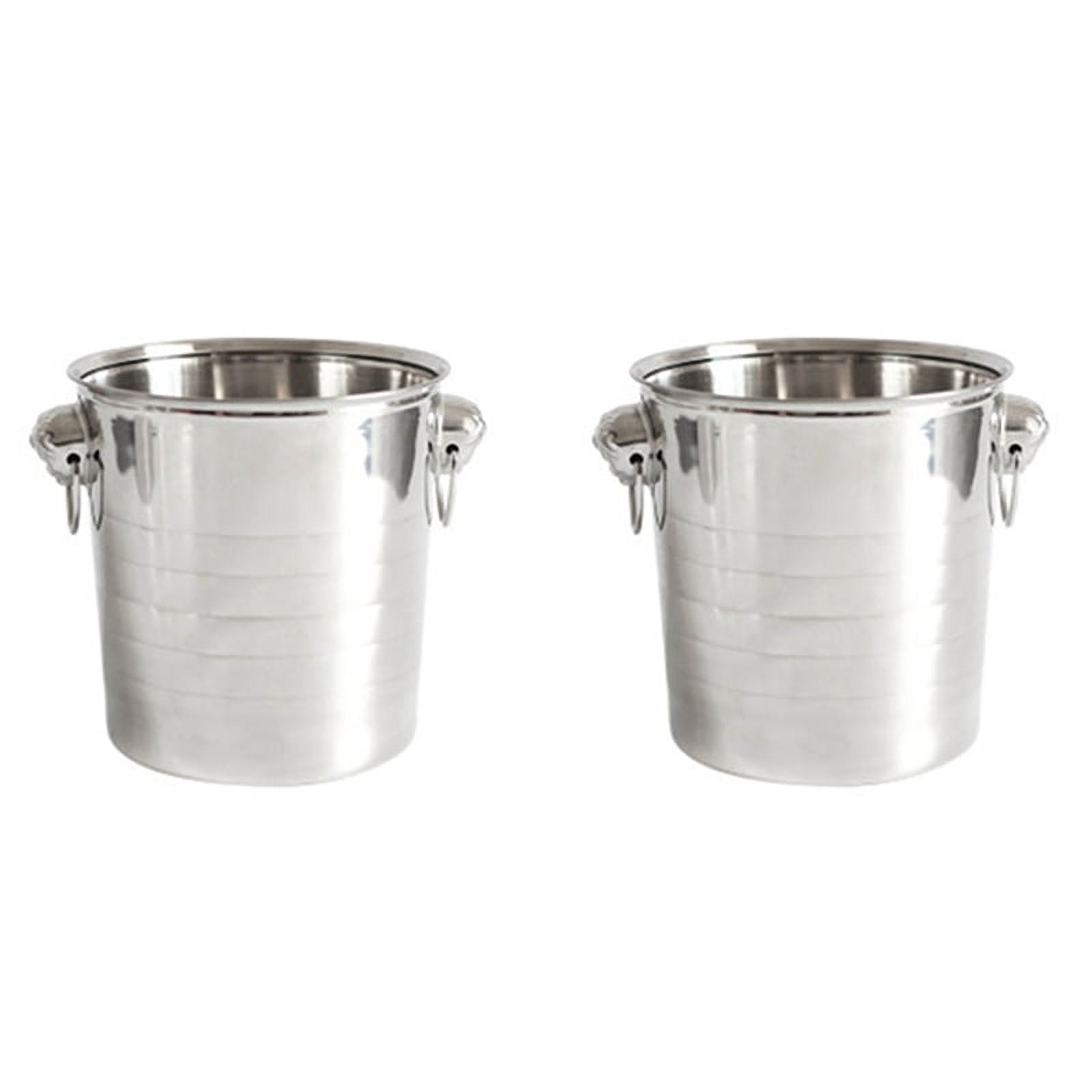 2X Stainless Steel Ice Punch Bucket Wine Beer Cooler Champagne Cooler ...