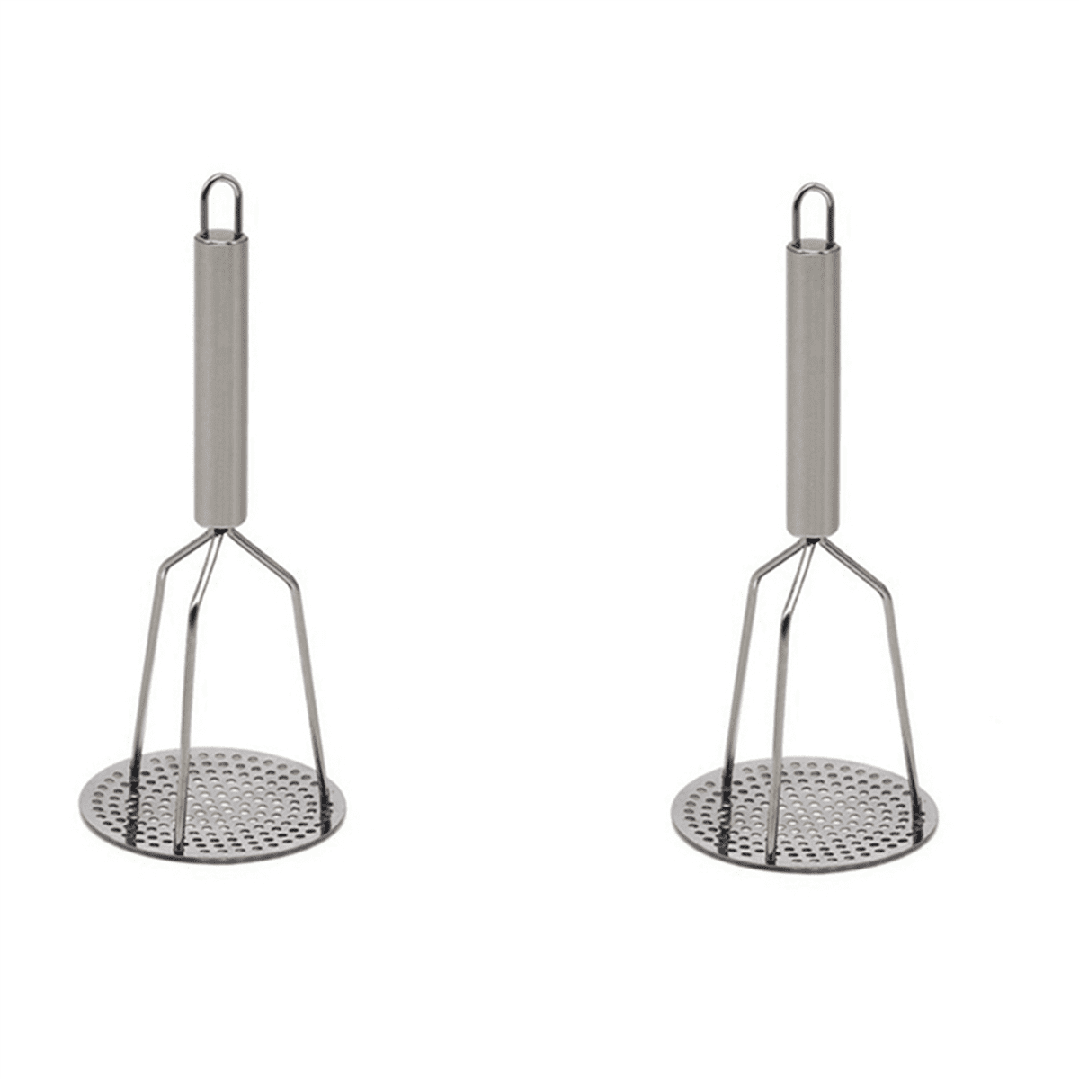 2X Stainless Steel Potato Masher with Handle for Creamy Mashed Potato ...
