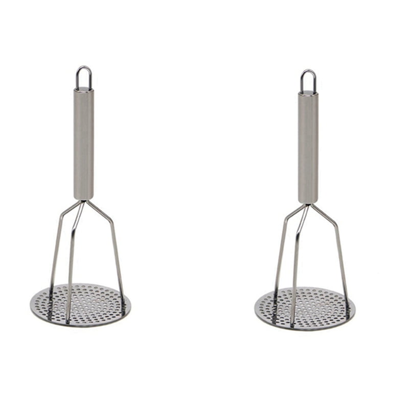 2X Stainless Steel Potato Masher with Handle for Creamy Mashed Potato ...