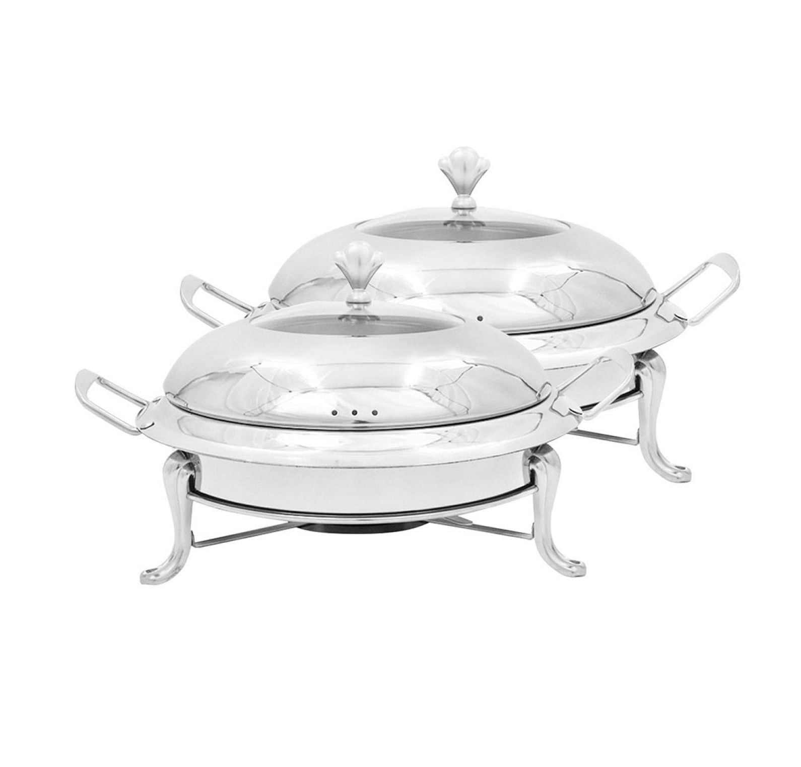 2X Stainless Steel Round Buffet Chafing Dish Cater Food Warmer Chafer ...