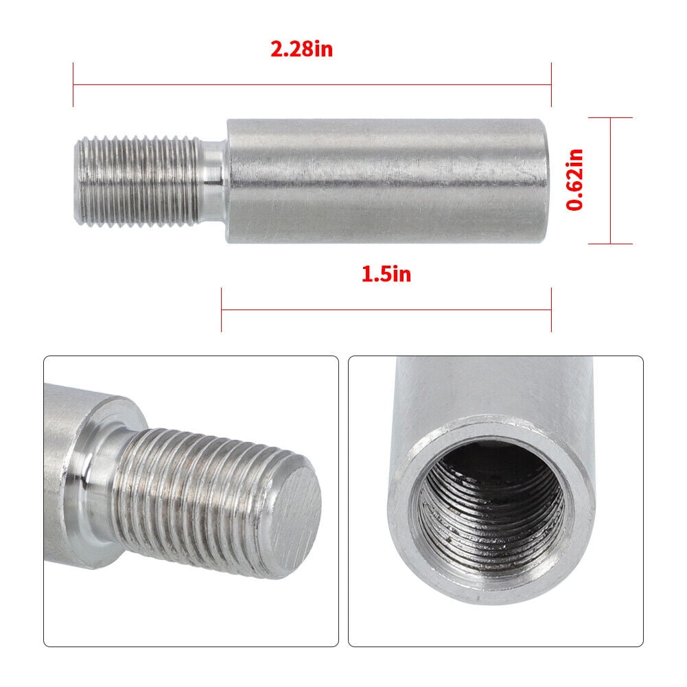2X Stainless Steel Short Shifter Extender Extension 1 1/2" Lift Silver ...