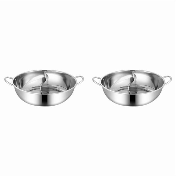 2X Stainless Steel Twin Divided Double Hotpot Cooker Gas Stove ...