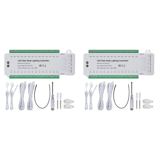 2X Stair LED Motion Sensor Controller Smart Stair Induction Controller ...