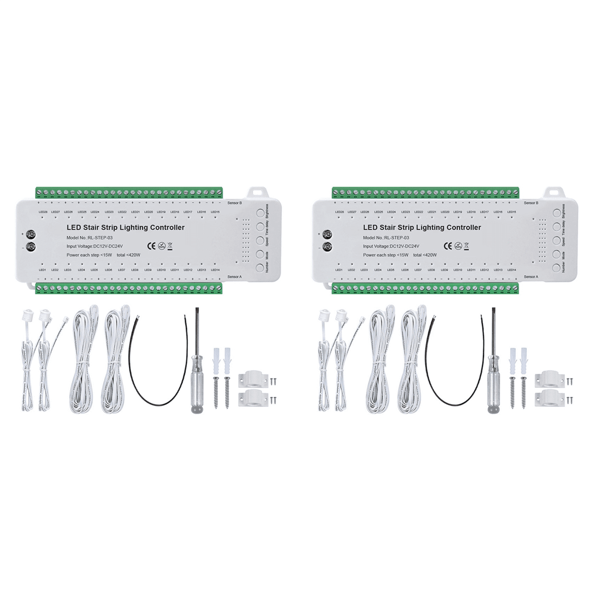 2X Stair LED Motion Sensor Controller Smart Stair Induction Controller ...