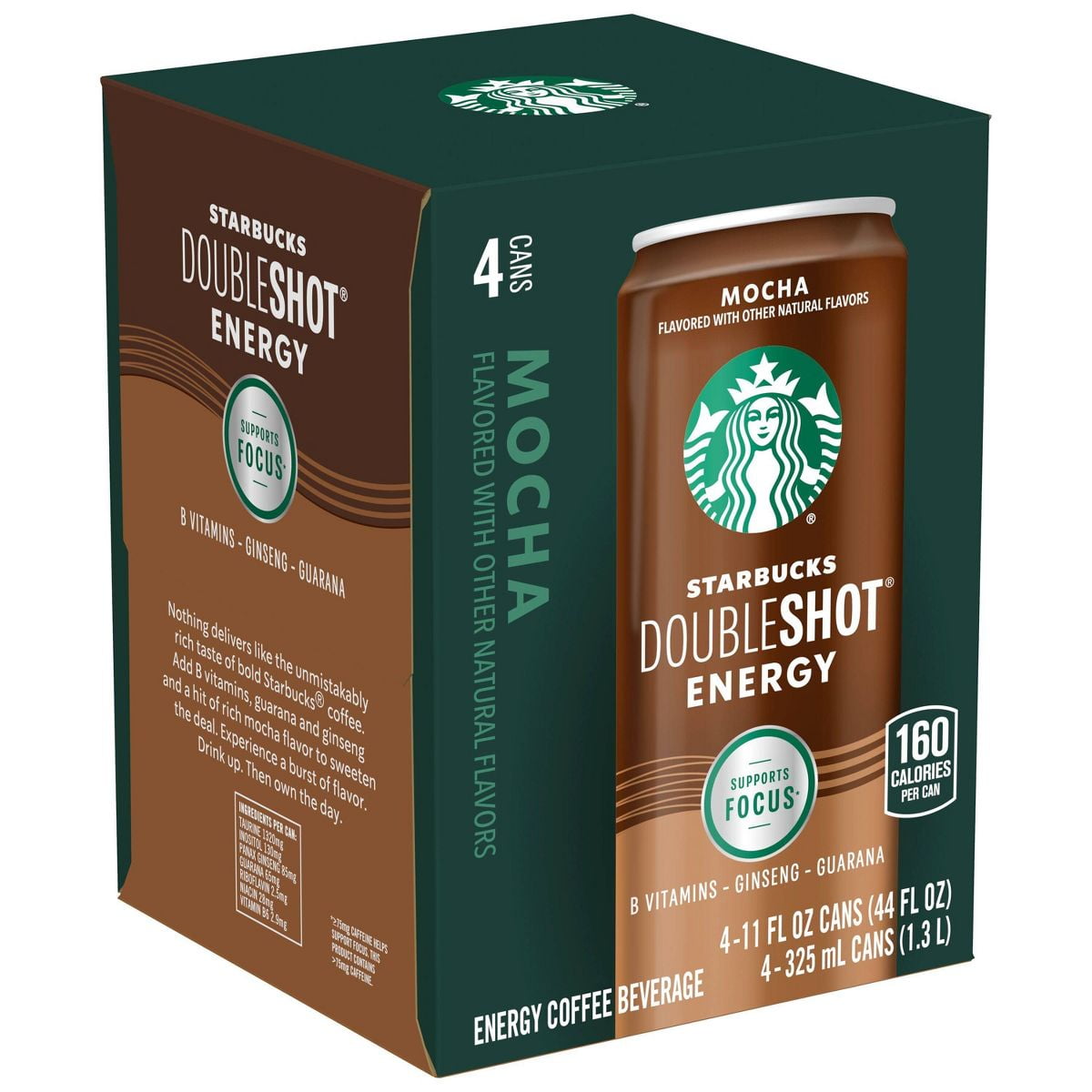 2X - Starbucks Doubleshot Energy Mocha - 4pk/11 fl oz Cans - Walmart.com