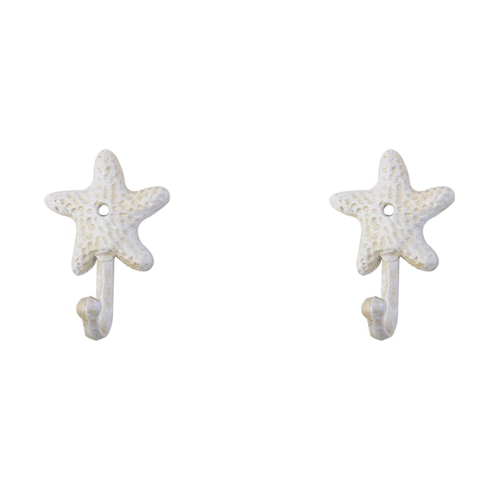 2X Starfish Cast Iron Decorative Wall Hooks Coats Hats Towels Hooks ...