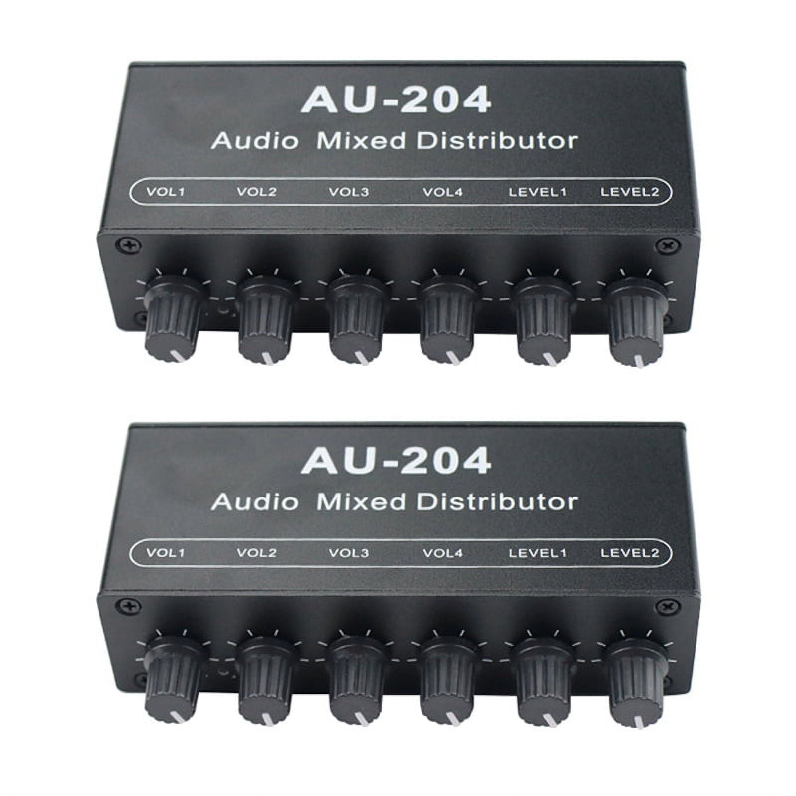 2X Stereo Mixer Audio (2 Input 4 Output) Push Four Headphones or ...