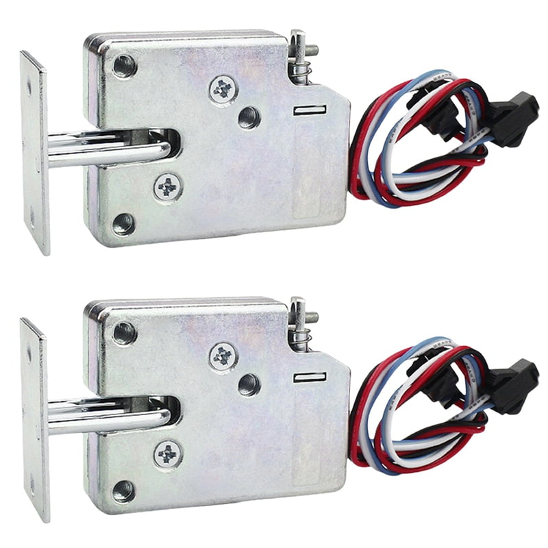 2X Storage Cabinet Door Lock DC 5V Mini Electric Control Cabinet Drawer ...