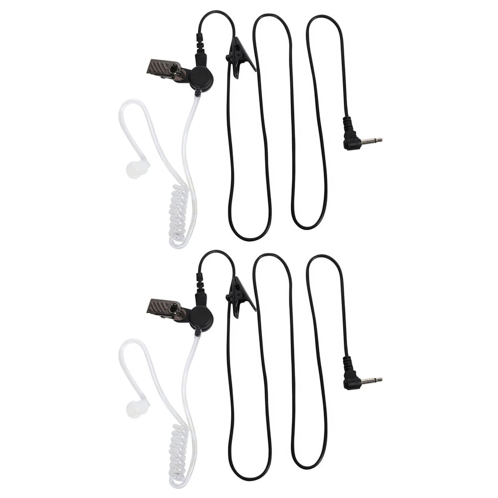 2X Straight Listen Only Transparent Flexible Acoustic Tube Earpiece 3 ...