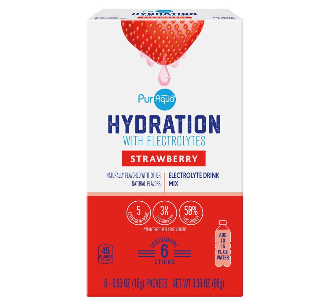 2X - Strawberry Hydration Drink Mix Sticks - Walmart.com