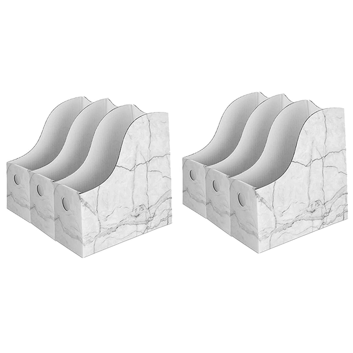 2X Sturdy Cardboard Magazine Holder Waterproof Storage Box Book Bins ...