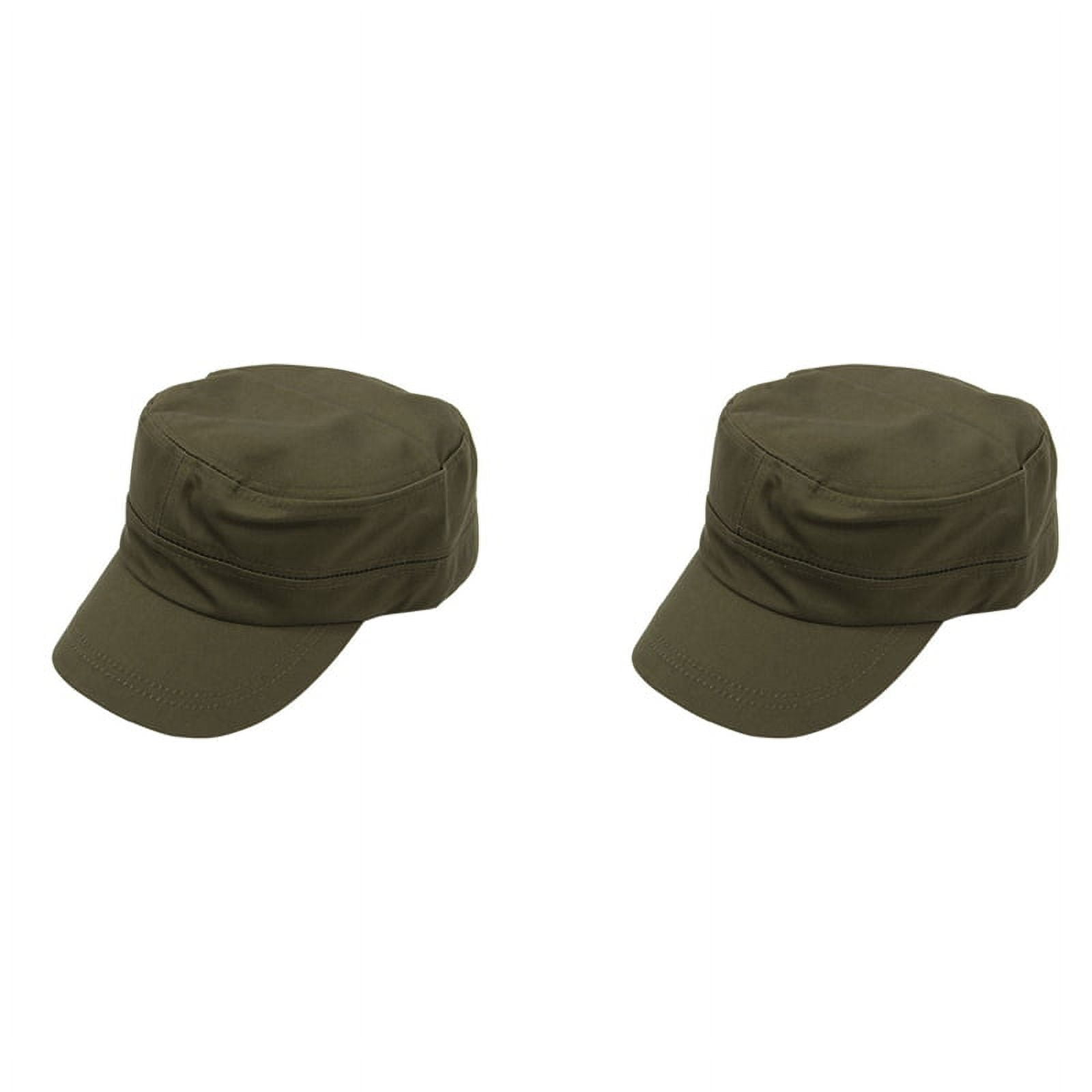 2X Stylish Plain Cap Patrol Cap Hat Adjustable（ Green） - Walmart.com