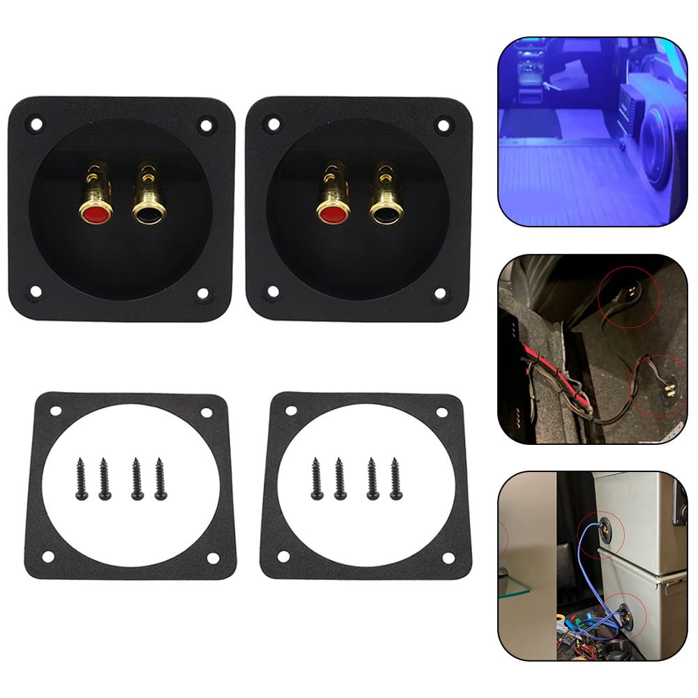 2X Subwoofer Plug Car Stereo Speaker Box Terminal Connector Audio ...